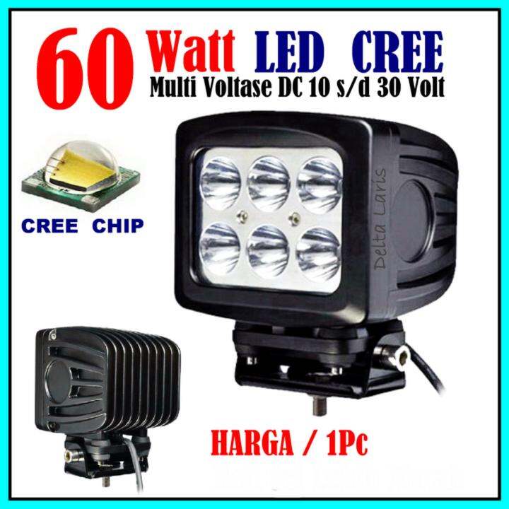 Cree Lampu tembak sorot LED 60 watt 60w cube heavy duty 12 volt 24 volt ...