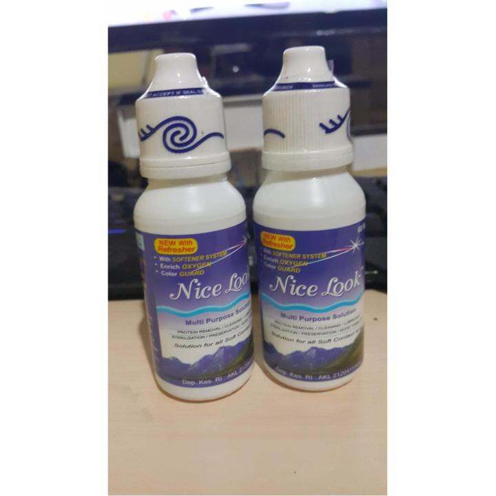 Cairan Soflent, Tetes Mata, Nice Look Air Softlens 60ml Untuk Cuci Soft ...