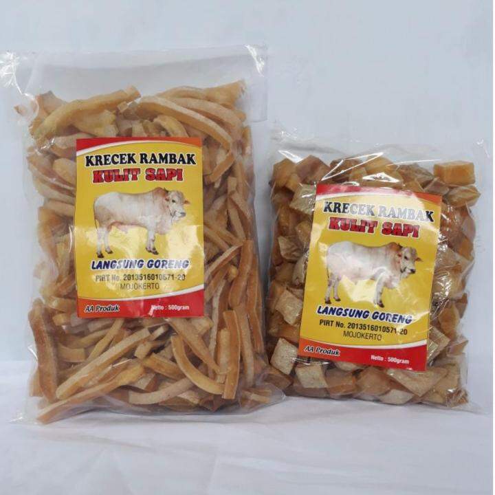 LEBIH HEMAT!!! Camilan Kerupuk kulit Sapi Mentah / Dorokdok sapi ...