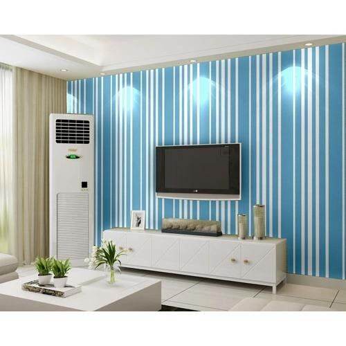 S026 wallpaper sticker garis biru wallpaper dinding | Lazada Indonesia