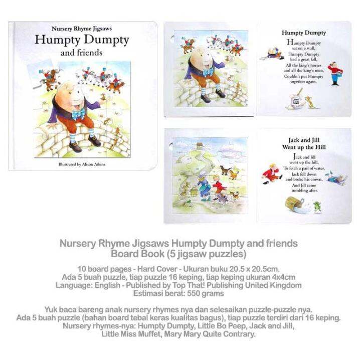 Nursery Rhyme Jigsaws Humpty Dumpty and friends Board Book (5 jigsaw ...