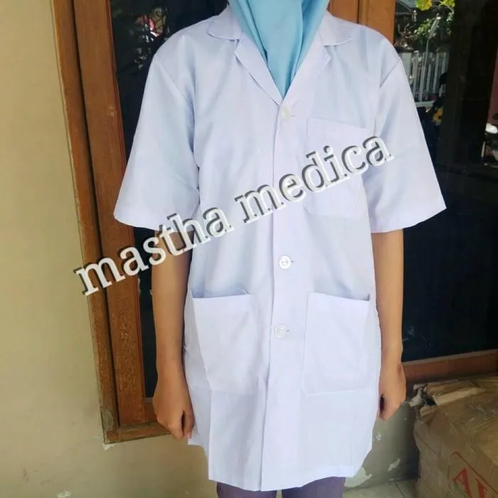 Jas Lab/ Seragam Lab Laboratorium Lengan Pendek Ukuran M | Lazada Indonesia