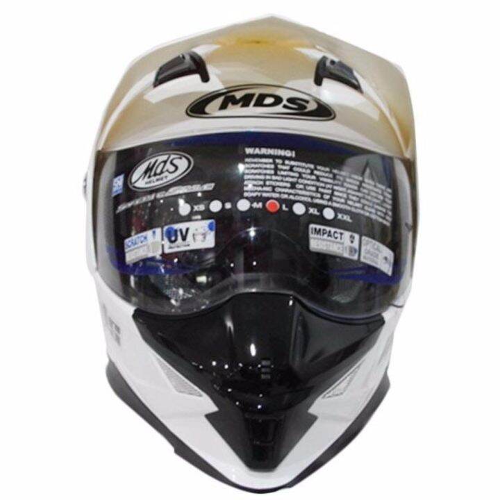 MDS Helm Full Face Motor Cross MDS Super Pro Supermoto Double Visor ...