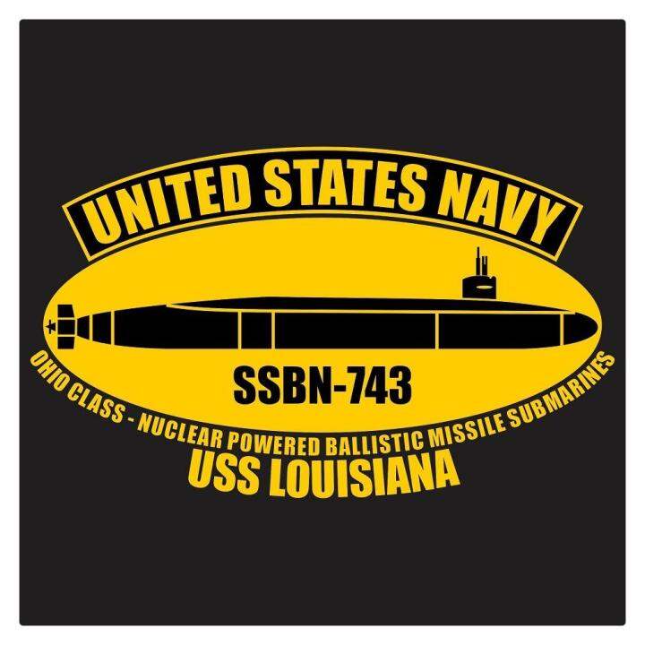 United States Navy USS Louisiana SSBN-743 Cutting Sticker | Lazada ...