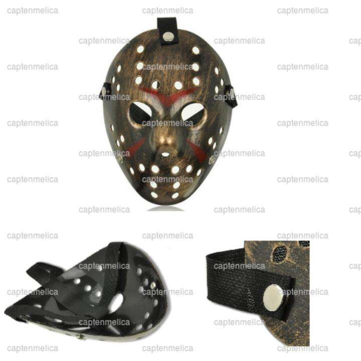 Topeng Jason Mask Hockey Mask Topeng Muka Halloween Kostum Topeng Full ...