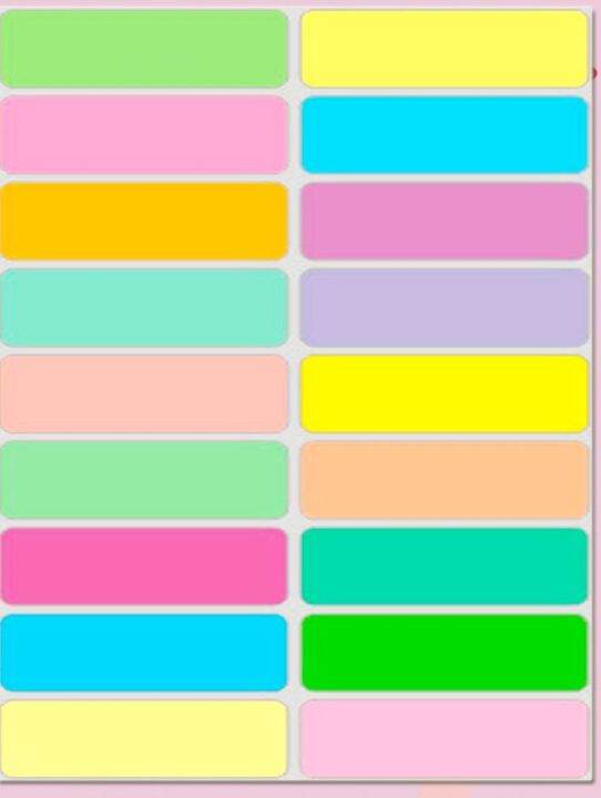 Stiker Label Nama Warna Warni Waterproof | Lazada Indonesia