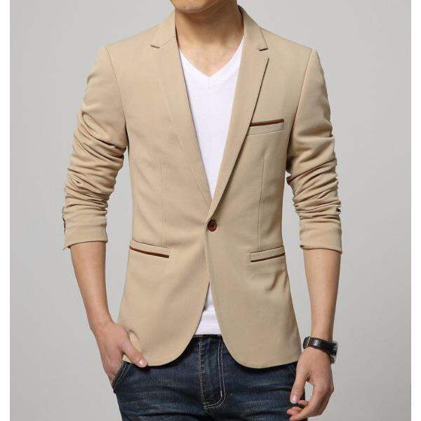Jaspria - Blazer Jas Semi Formal Warna Krem Desain Terbaru | Lazada ...