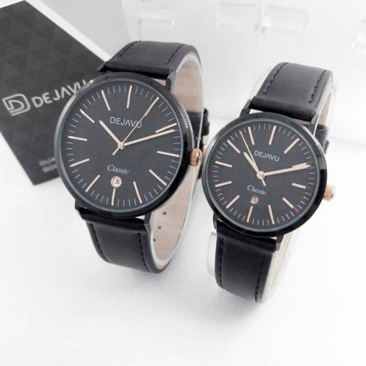 Dejavu DJ5017 Original Watch - Jam Tangan Couple - Leather Strap - Date ...