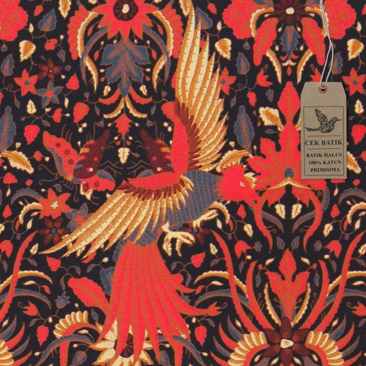 kain batik - Hitam Manis Motif Garuda Indonesia (Merah) (Ukuran 2 Meter ...