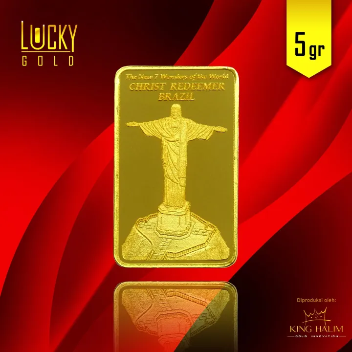 Emas King Halim - Logam Mulia King Halim Motif Christ Redeemer Brazil 5 ...