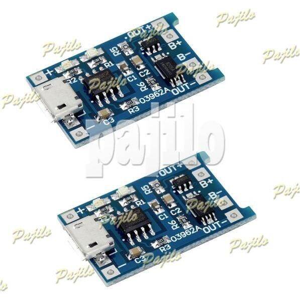 2pcs Modul Charger Arduino - 5V 1A micro USB 18650 Lithium Battery ...