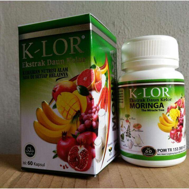 K-LOR Kapsul Ekstrak Daun Kelor 60 kps paket 2 botol | Lazada Indonesia