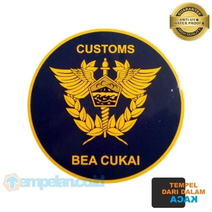 STIKER BEA CUKAI CUSTOMS EXCISE (TEMPEL DALAM KACA) | Lazada Indonesia
