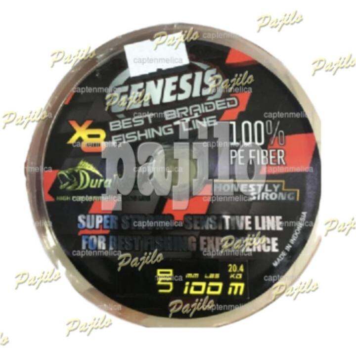 PE2 0.22mm 34 lb Duraflex Genesis PE 2 X8 Senar Pancing Nilon Tali ...