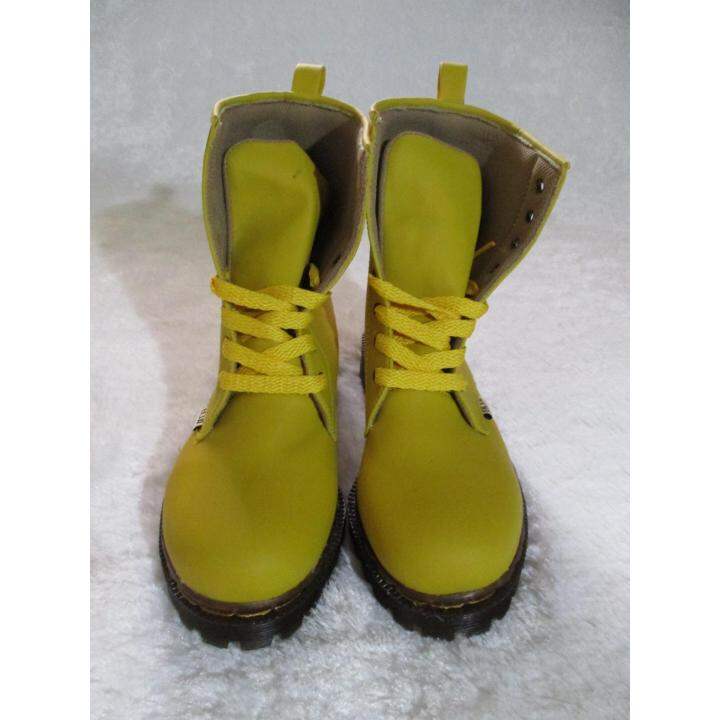 Sepatu Boot Anak Kuning Tali Kuning | Lazada Indonesia