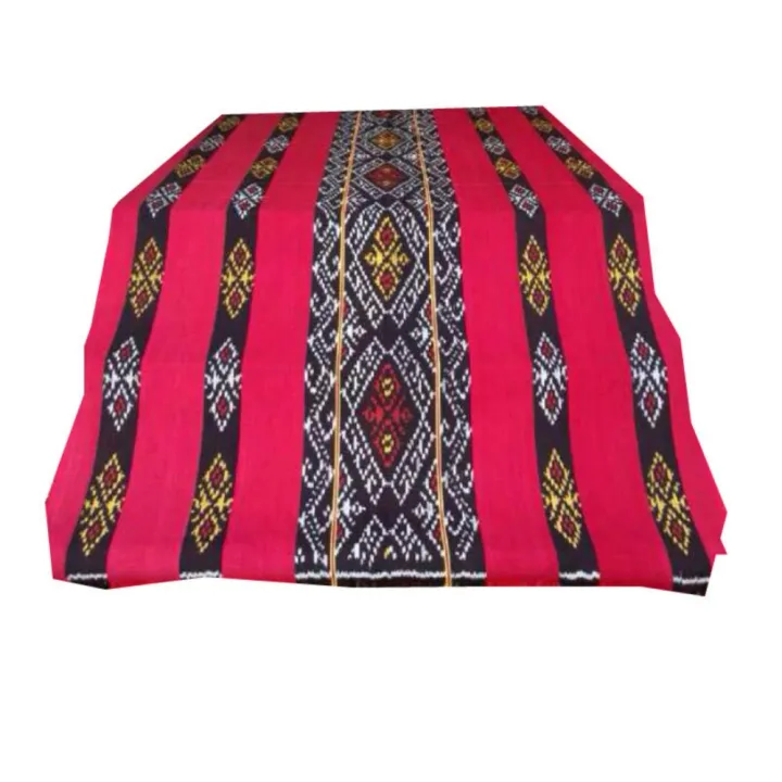 kain tenun blanket motif salur rote merah | Lazada Indonesia