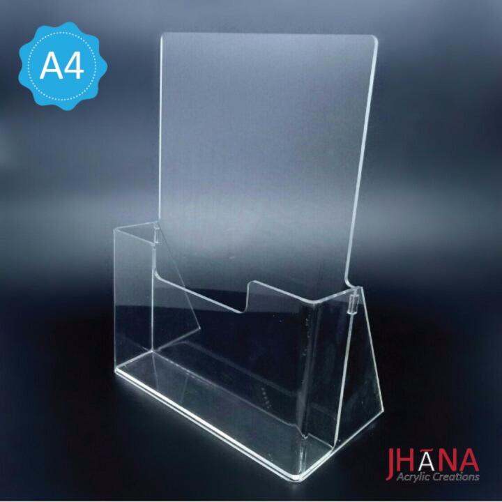Acrylic Brochure Holder A4 1 Susun / Tempat Brosur Akrilik / Acrylic ...