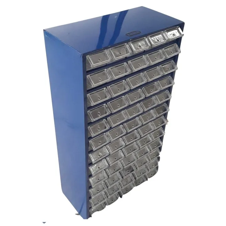 Rak Komponen Besi 60 Slot Organizer Tempat Box Kotak Lemari Perkakas ...