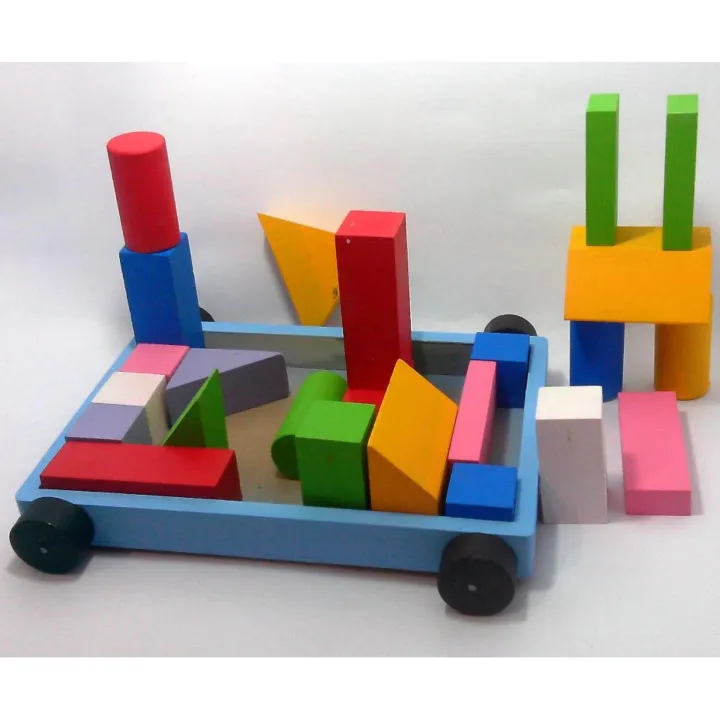 Balok Mobil - Mainan Edukasi Anal Mengenal Susun Geometri Warna dan ...