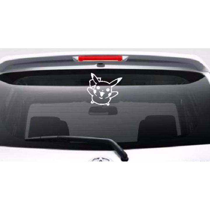 Stiker Pikachu Siluet Pokemon Go Kaca Body Mobil Lemari Wall Sticker ...