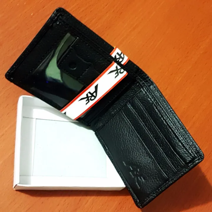 ARF Dompet Kulit Pria Lipat Dua PH-001 100% Kulit Sapi - Black + Box ...