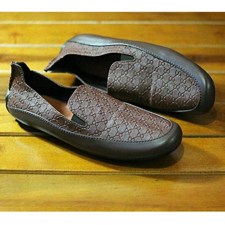 Sepatu Formal / Kerja / Resmi Slop Slip-On Pria - OCEAN LUCK - Hitam ...