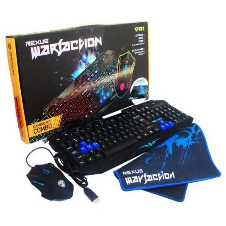 Rexus Gaming Keyboard Mouse Mspad Warfaction VR1 | Lazada Indonesia