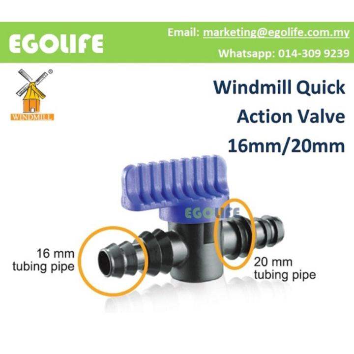 10PCS Windmill WM100 Irrigation Fitting Quick Action Valve 16MM/20MM ...
