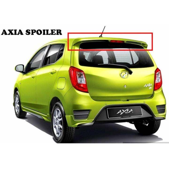 Perodua AXIA OEM Spoiler with break LED light and painting - MIDNIGHT ...