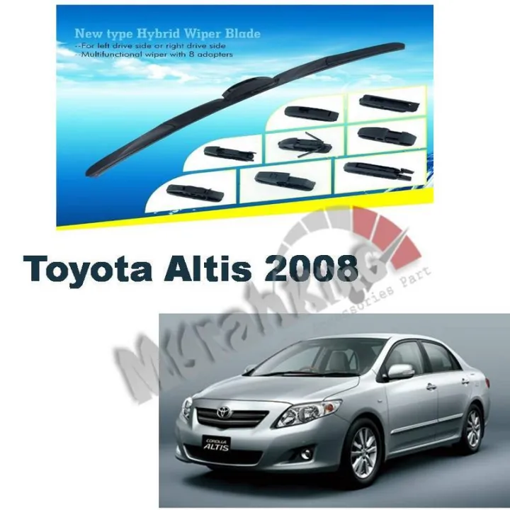 Toyota Altis 2008 High Quality OEM Multifunctional Graphite Wiper Blade for Car - 1 Pair (Made ...