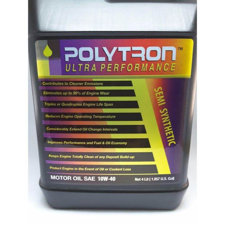 Polytron Original Engine Oil Semi Synthetic 10W-40 4 Liter -Military ...