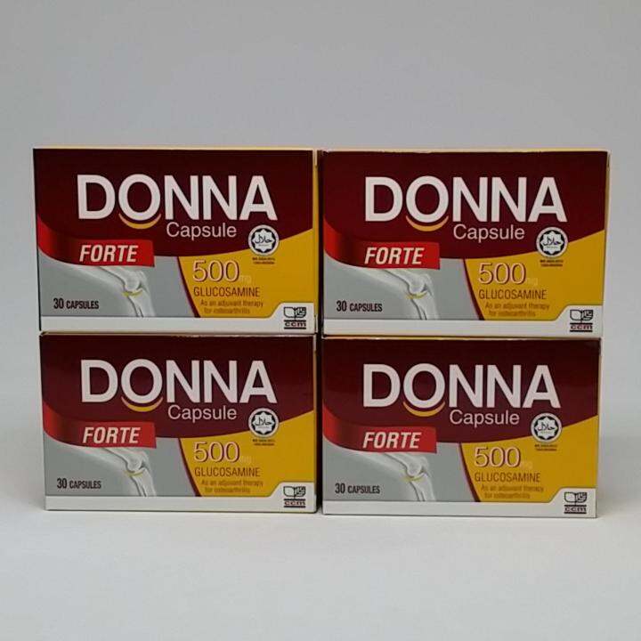Donna Forte 500mg Glucosamine Capsules 4x30's (Rebuild Cartilage ...