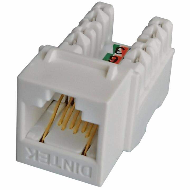 Dintek Cat.6 Unshielded Horizontal Type Keystone E-Jack 20 Pcs | Lazada