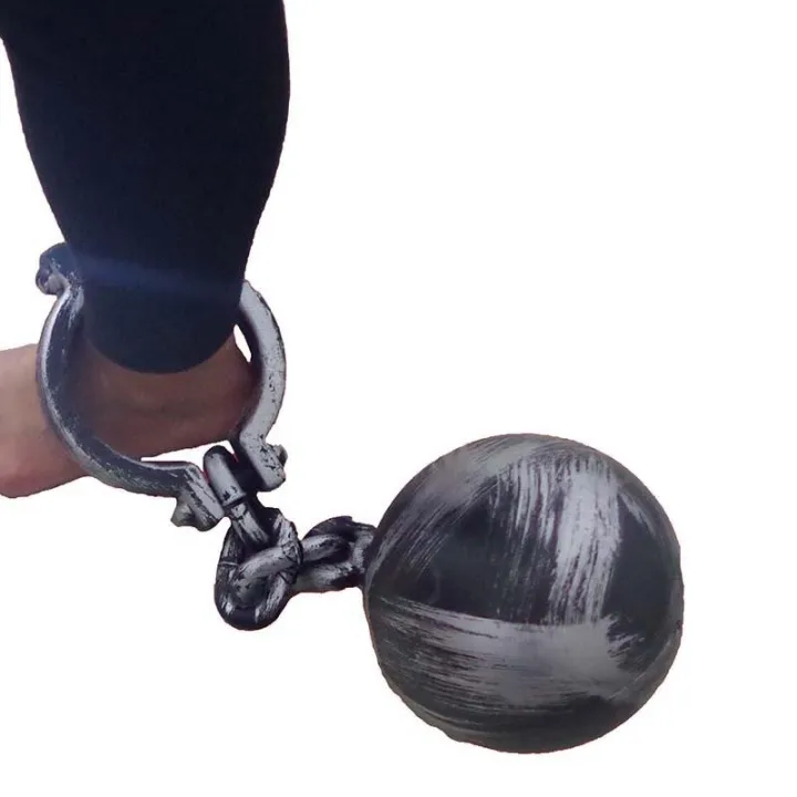 Halloween Handcuffs Shackle Body Chain Plastic Terror Decorate Cosplay ...