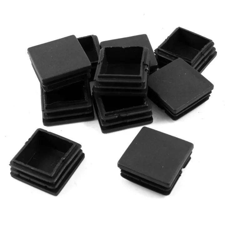 10 Pcs Plastic Square Blanking End Cap Tubing Tube Inserts 38mm x 38mm ...