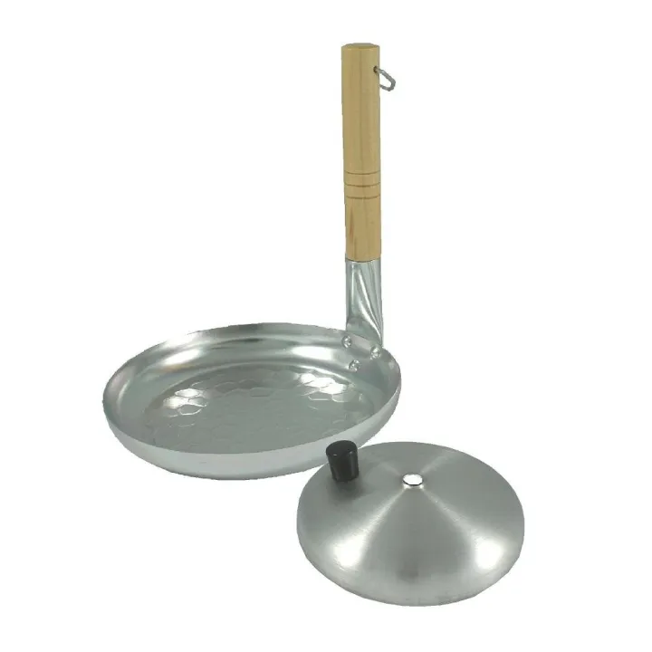 Oyako Nabe Japanese Flat Pan Vertical Wood Handle with Lid 16cm | Lazada