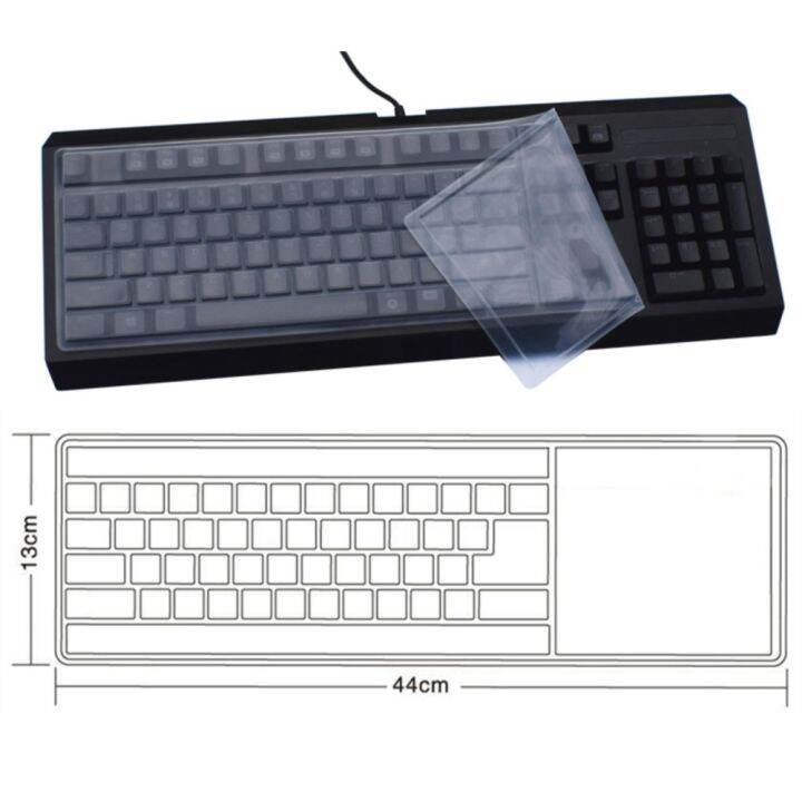 Washable Waterproof Silicone PC Keyboard Cover Soft Transparent ...