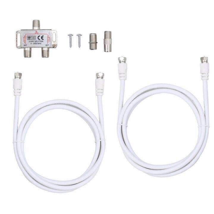 Proster 2 Way F Type Cable TV / CATV Broadband Splitter 2500MHz KIT For Virgin Media | Lazada