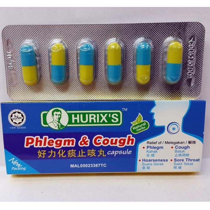 Hurix's Phlegm and Cough Capsule 6's | Lazada