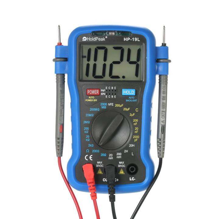 HoldPeak Backlight LCD Digital LCR Multimeter Resistance Capacitance ...
