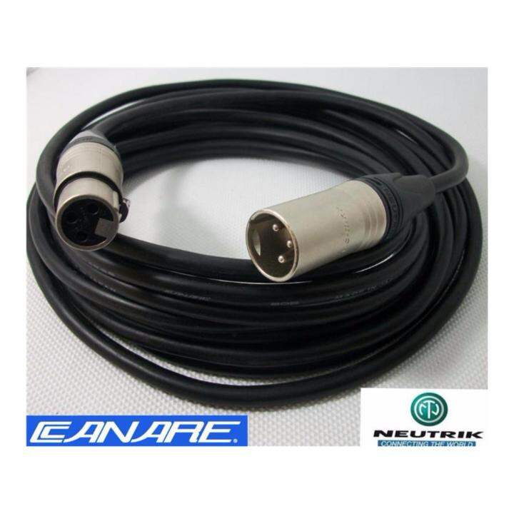 CANARE L-2T2S/NC3FXX/NC3MXX-5M 3 Pin XLR Plug (M) to 3 Pin XLR Jack (F ...