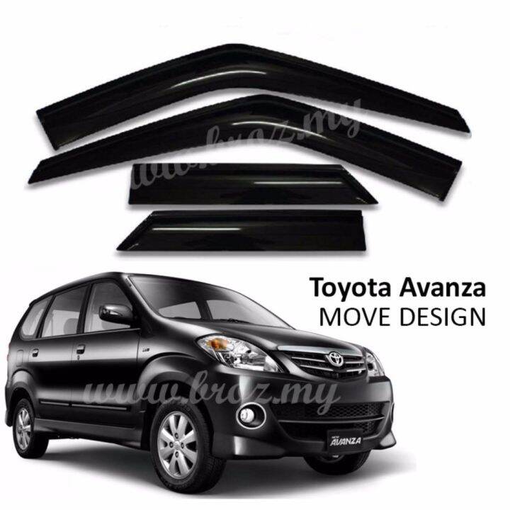 Air Press Window Door Visor Wind Deflector 10CM for Toyota Avanza 2004 ...