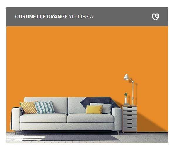 Nippon Paint Satin Glo Premium 1 Color - CORONETTE ORANGEYO 1183 A - 1L ...