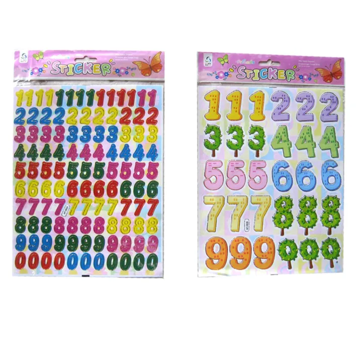 Numbers A4 Stickers (2 in 1) toys for girls | Lazada