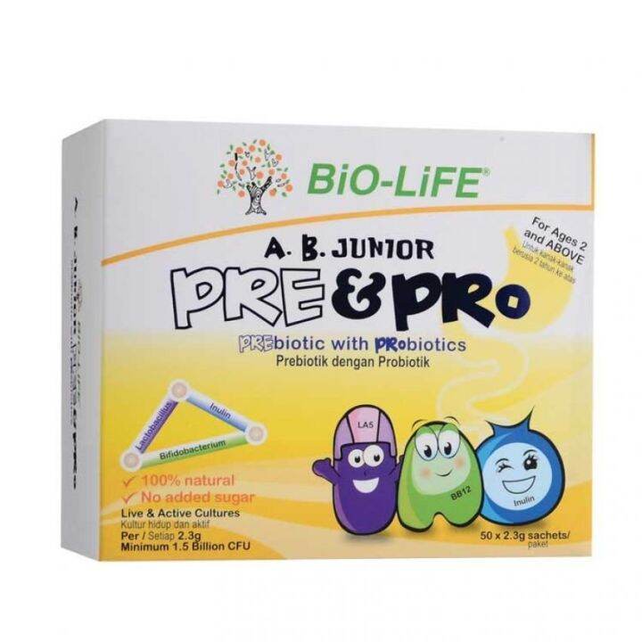 BiO-LiFE A.B. Junior Pre & Pro Biotic 50x 2.3g sachets | Lazada