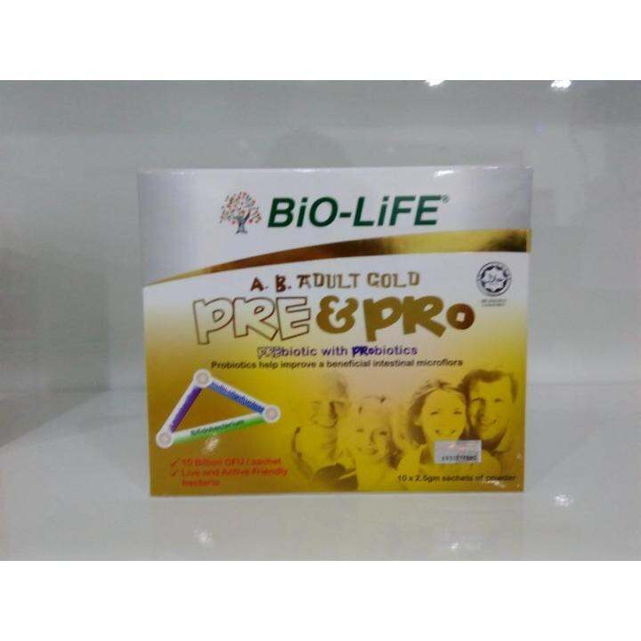 Biolife A.B. Adult Gold Pre & Pro (10 sachets)(EXP 06/20) | Lazada