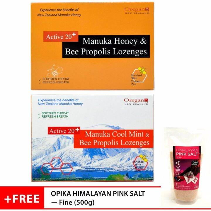 OREGAN Manuka Honey & Bee Propolis Lozenges 42g (Twin Pack, Mixed) | Lazada