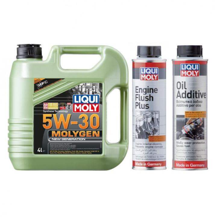 Liqui Moly Molygen 5W-30 + Engine Flush + Oil Additive | Lazada