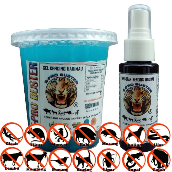 GEL & SPRAY KENCING HARIMAU E-PRO BUSTER (180g & 60ml) | Lazada