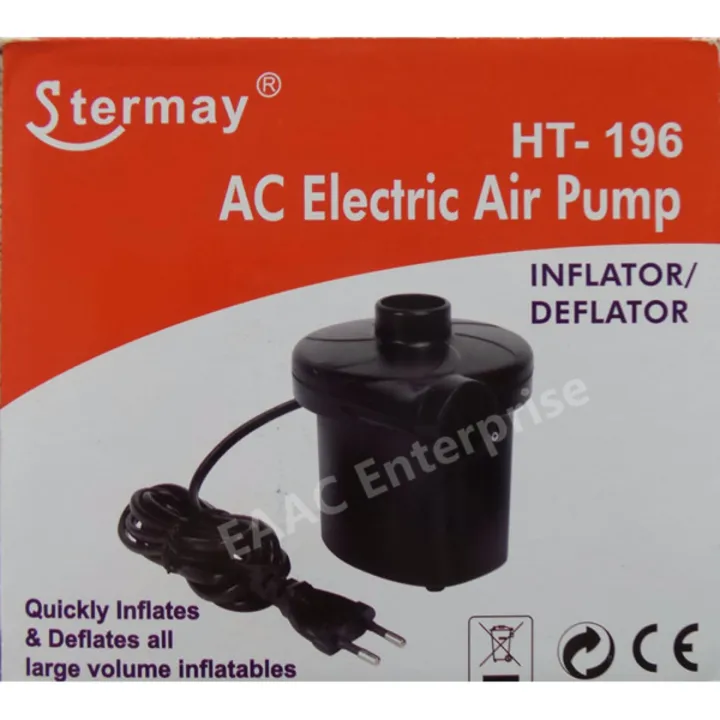 Stermay AC Electric Air Pump Inflator / Deflator HT-196 for Inflatable Swimming Pool Sofa Air ...
